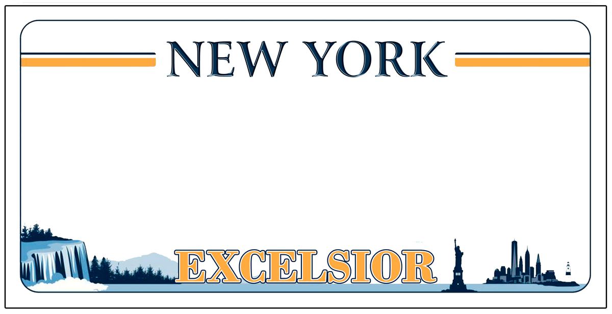 New York “Excelsior” Custom License Plate – Personalized Metal Tag ...